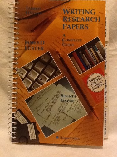 Writing Research Papers A Complete Guide: James D. Lester ...