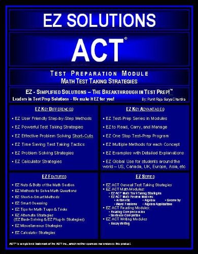 EZ ACT - Math Strategies: Punit Raja SuryaChandra, EZ Solutions ...