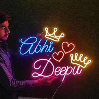 Personalized LED Name Sign – Glowing Art for Weddings, Birthdays & Home ...