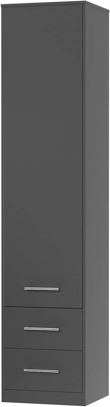 SMARTBett Wardrobe Filing Cabinet 50 cm with 2 Drawers Anthracite ...