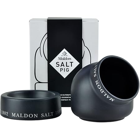 Amazon.com: Maldon 2 Piece Salt Pig/Cellar, Small, Black: Home & Kitchen