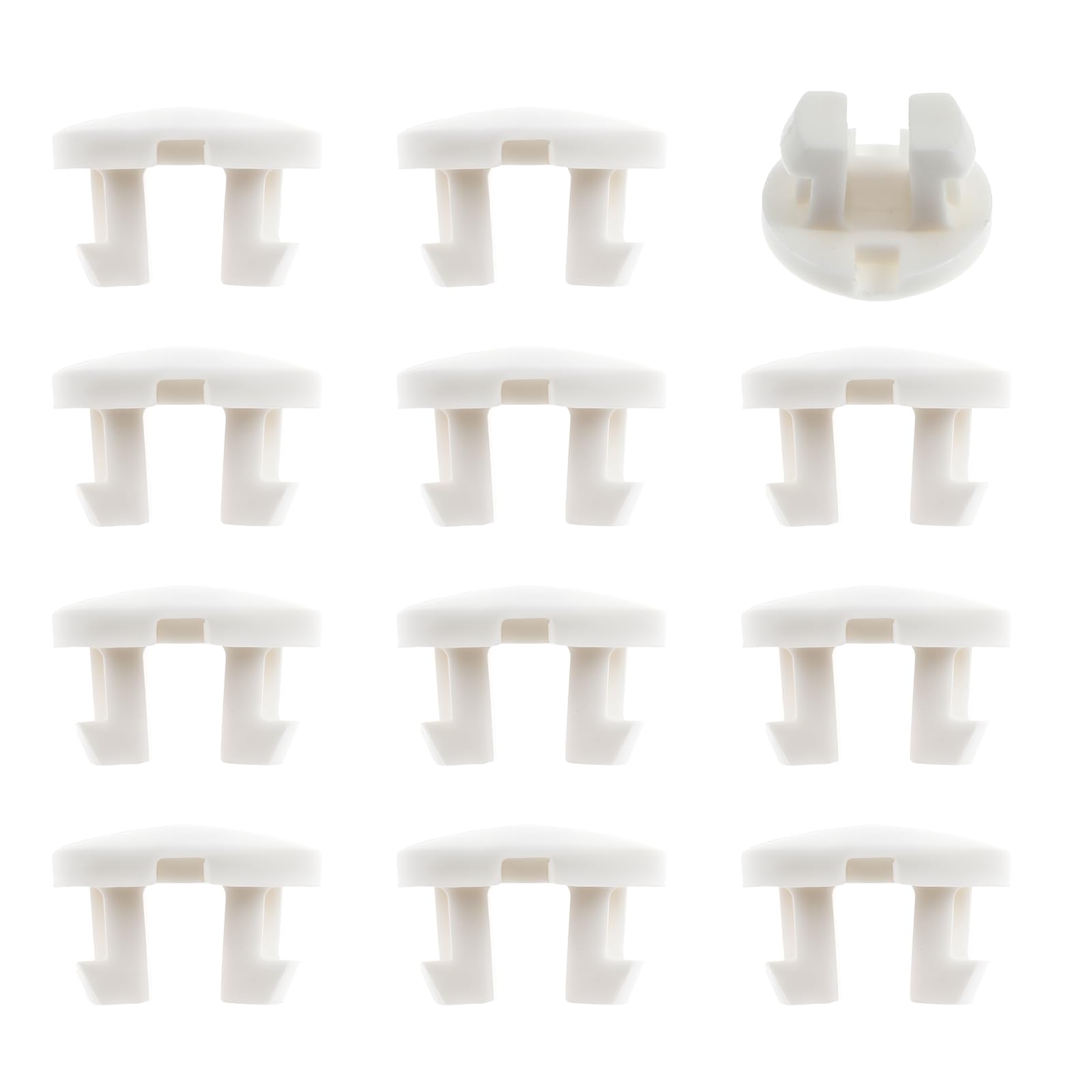 Amazon.com: 12 PCS White Tape Lock Plug Bottom Rail Cord Cover Button ...
