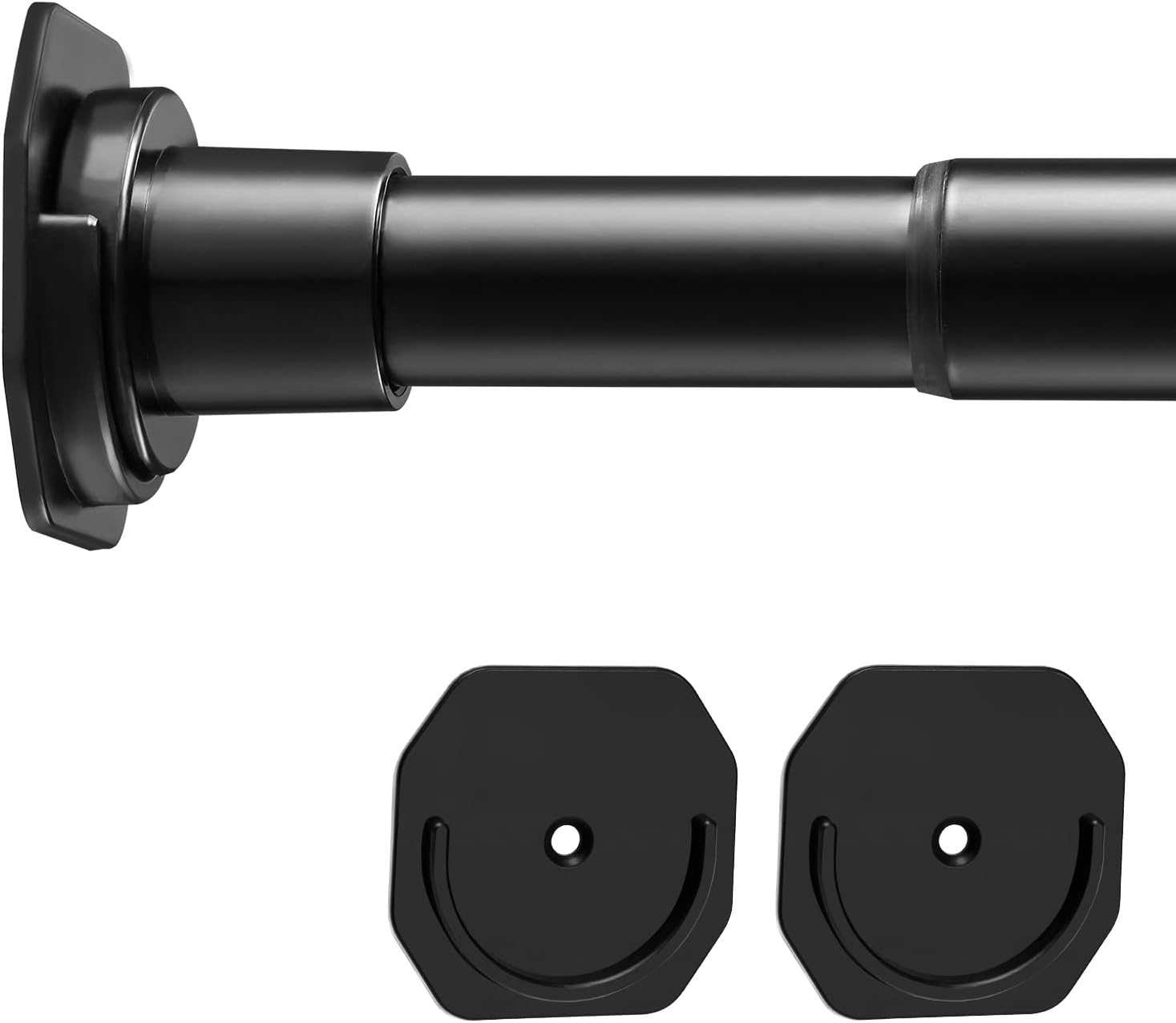 Amazon.com: Luvenia Closet Rod Matte Black, 30 to 40 Inch No Drilling ...