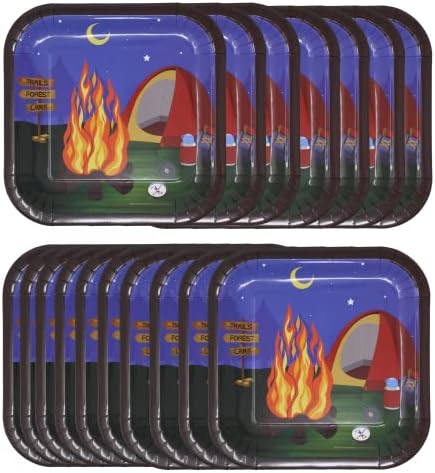 Amazon.com: Blue Orchards Camping Dinner Plates 24 Pack - Camping ...