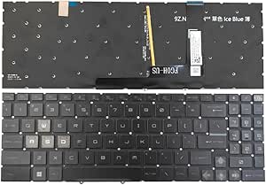 Amazon.com: Replacement Blue Backlit Keyboard for MSI Cyborg 15 A12VE ...
