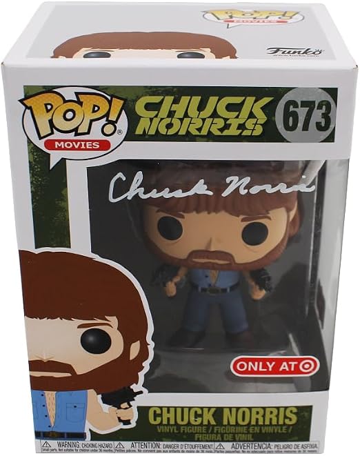 Amazon.com: Chuck Norris Autographed/Signed Model #673 Funko Pop ...