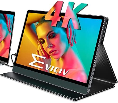 Amazon.com: EVICIV 4K Portable Monitor 13.3 inch UHD 3840x2160 100% ...