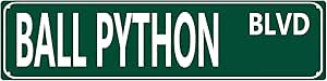 Amazon.com: Ball Python BLVD Metal Tin Sign Snake Reptile Funny Vintage ...