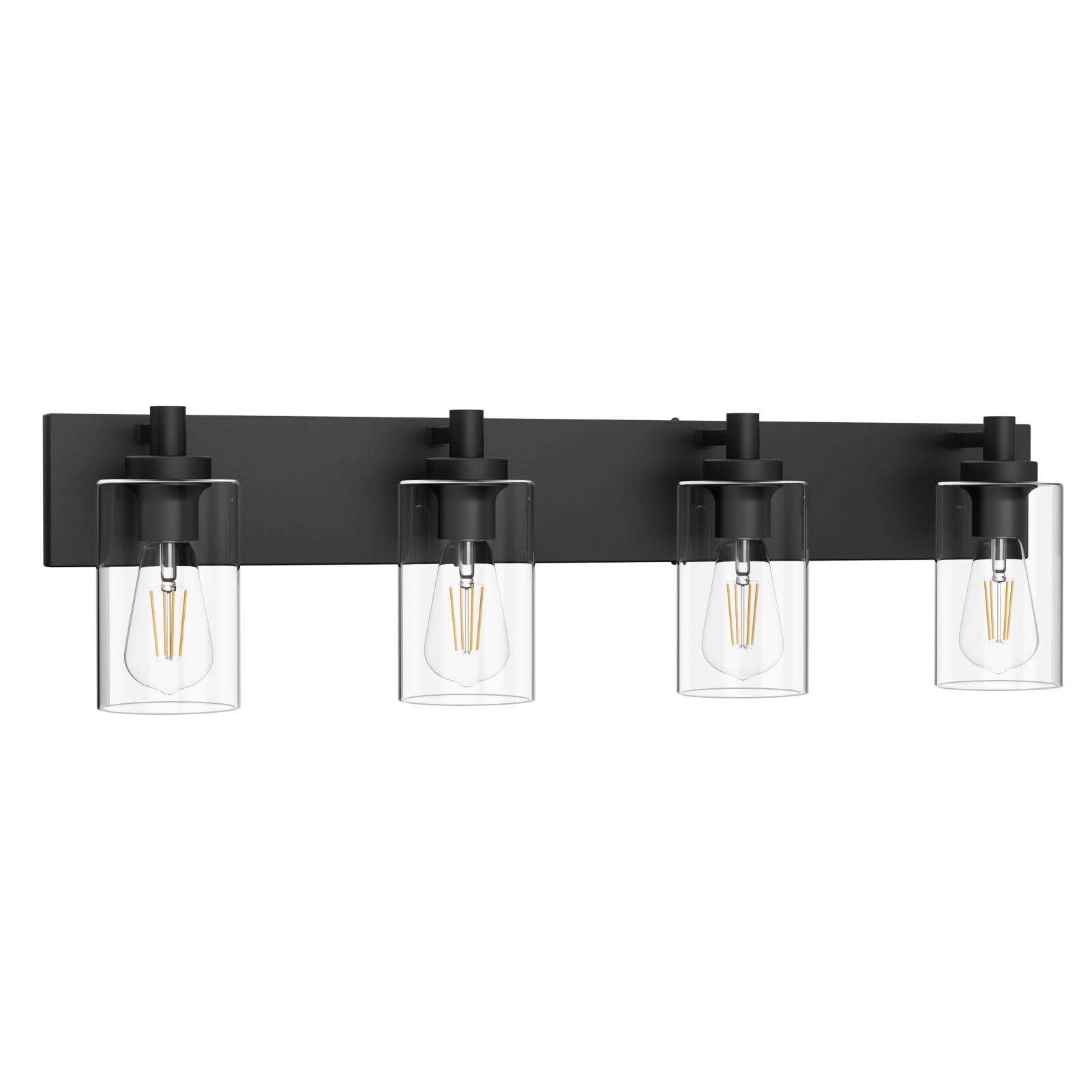 Tipace Black Industrial Bathroom Vanity Light Fixtures Over Mirror ...