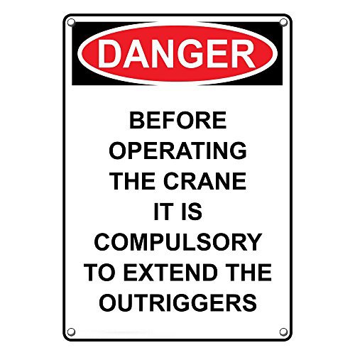 Amazon.com: Weatherproof Plastic Vertical OSHA Danger Before Operating ...