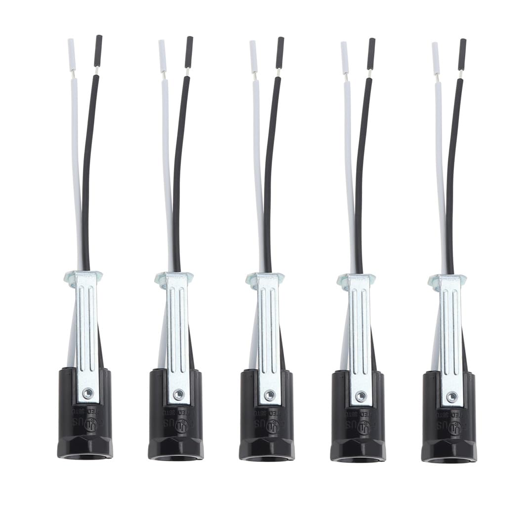 RTNLIT E12 Candelabra Base Socket, Keyless Phenolic Lamp Holder with ...