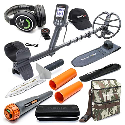 Nokta Simplex Submersible Metal Detector with Wireless Headphones ...