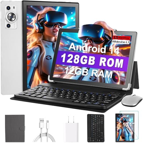 ROWIDE Tableta Android 14, 10.1 Pulgadas, Octa-Núcleo, G + G Capacitiva ...