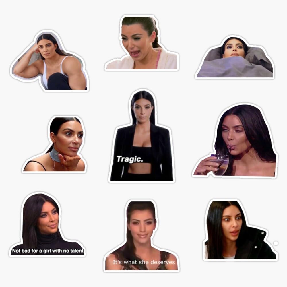 Amazon.com: Kim Kardashian Pack Sticker Vinyl Waterproof Sticker Decal ...