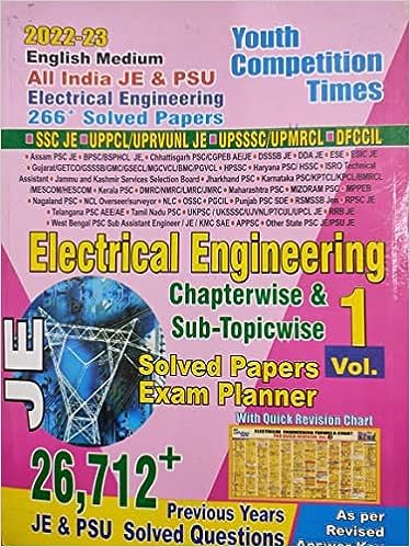 Buy Youth Competition TIME'S All INDIA JE & PSU ELECTRICAL ENGINEERING ...