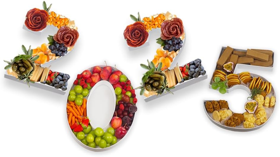 Amazon.com: 10" 2025 Cardboard Number Fillable Paper Mache Candy Tray ...