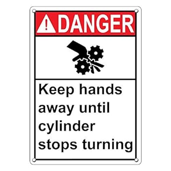 Amazon.com: Weatherproof Plastic OSHA Caution Work in Process Sign with ...