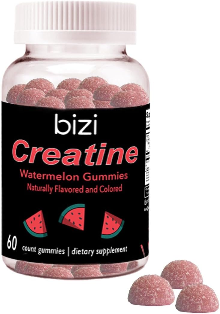 Amazon.com: Bizi Creatine Watermelon Gummies for Men & Women, 3g of ...