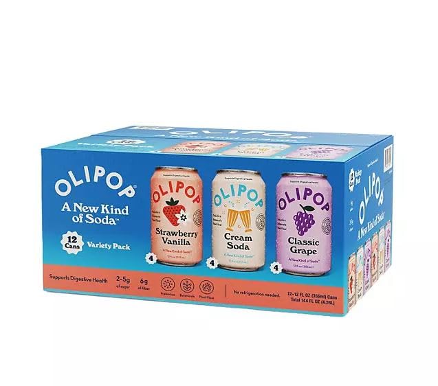 Amazon.com : OLI-POP Prebiotic Soda, Variety Pack, 12 fl oz Cans (12 ...