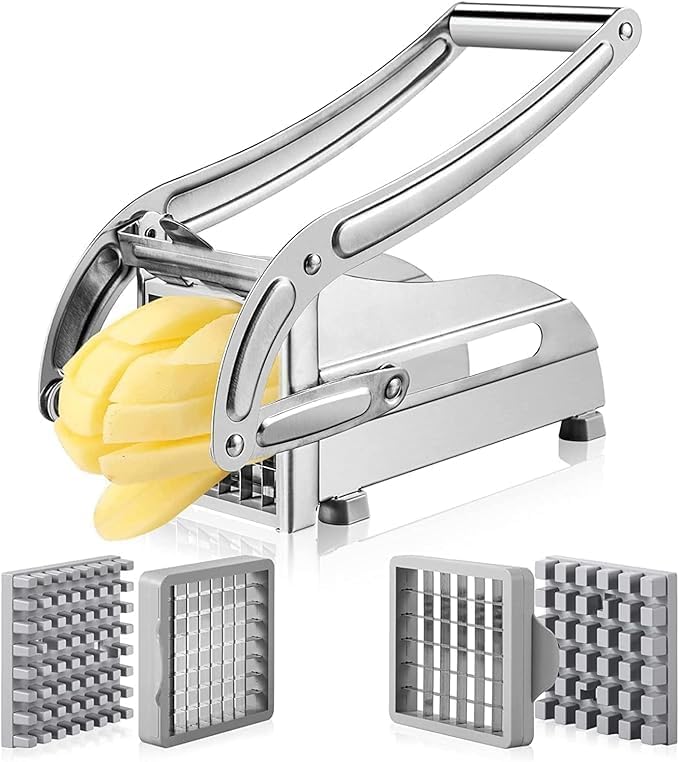 Hinayat Stainless Steel Potato Chipper with 2 Blades/Potato Chips Strip ...