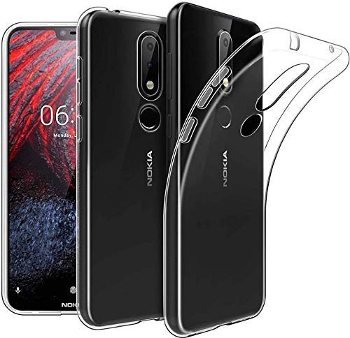 Nokia 3.1 Plus Silicon Transparent Soft Rubber Back Cover for Nokia 3.1 ...