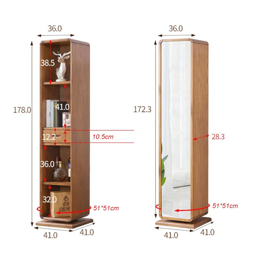 Swivel Storage Cabinet With Mirror Rotating Mirrored Jewelry Cabinet