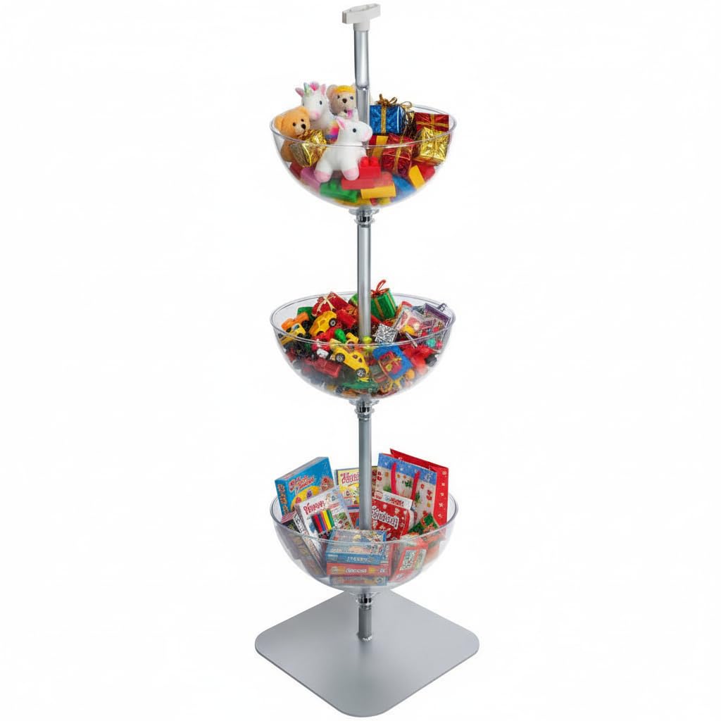 Snapklik.com : Azar Displays 751603 3-Tier Bowl Organizer - Floor ...