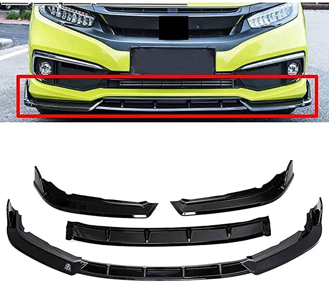 Buy buhb Front Bumper Spoiler Splitter for Honda Civic 2019 2020, Front ...