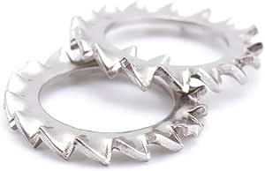 Amazon.com: CLENEA Washer 304 Stainless Steel External Internal Tooth Lock Washer Star Washer M3 ...