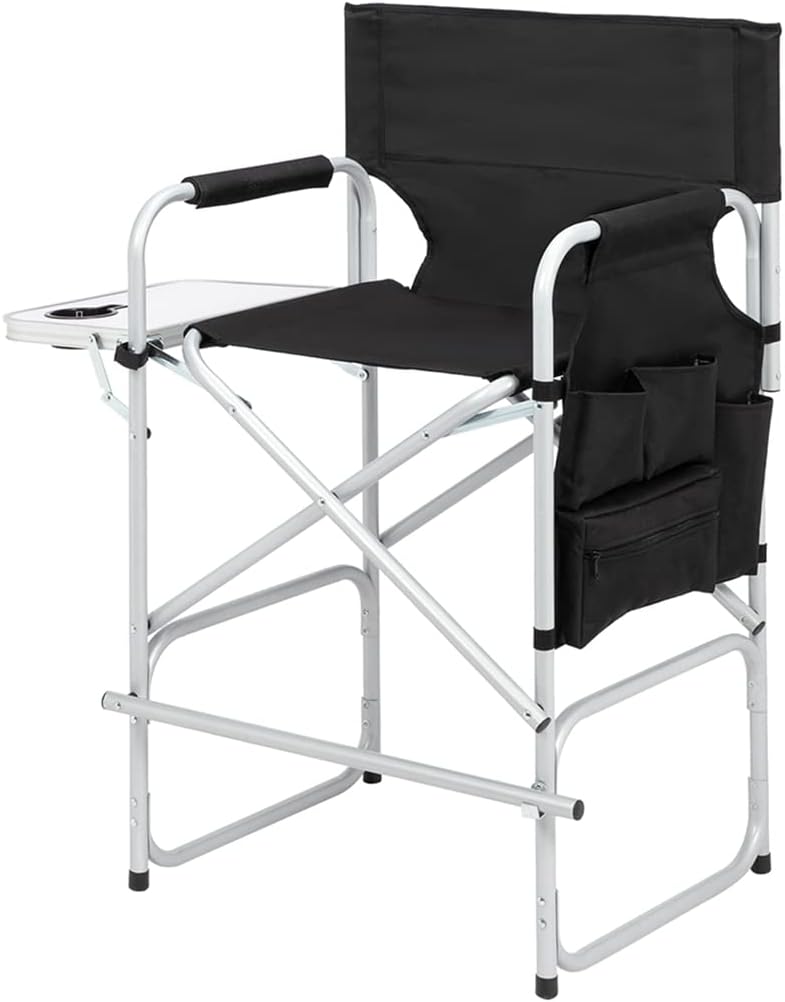 Amazon.com: COSTWAY 46" Tall Directors Chair, Folding Makeup Artist ...