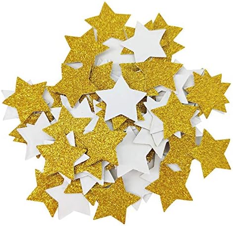 Amazon.com: Mybbshower 1.5 inch Gold Glitter Adhesive Star Stickers for ...