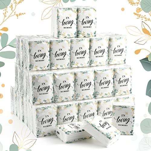 Amazon.com: Eaasty 100 Packs Funeral Facial Tissues in Loving Memory ...