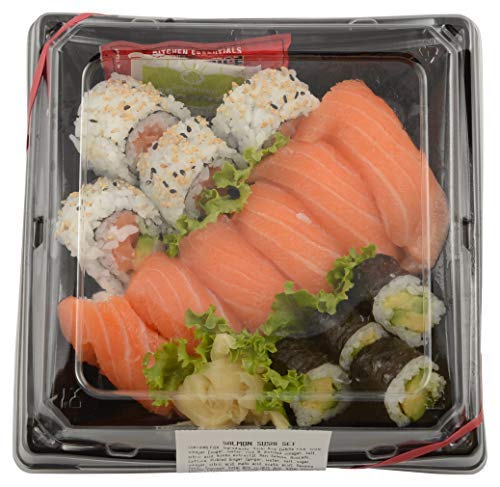 Amazon.com: Genji Sushi, Salmon Sushi Set Brown Rice, 12 Ounce ...