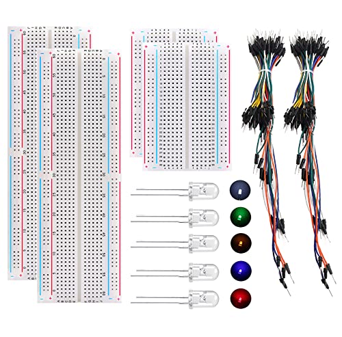 Snapklik.com : 4 Values 184 Pcs Solderless Breadboard Kit 2 Pcs 830 Tie ...