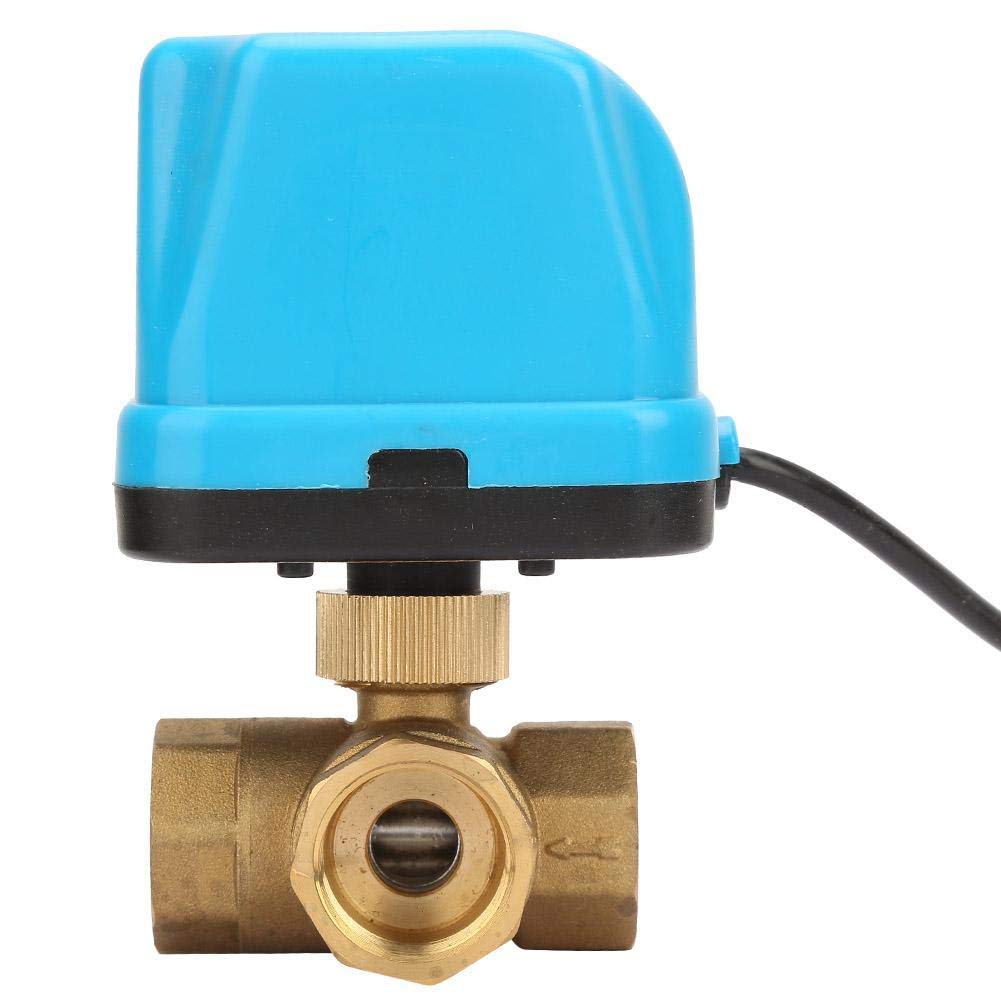 Buy Sankey Controls Brass Motorized Ball Valve, AC220V 3 Way Electric ...