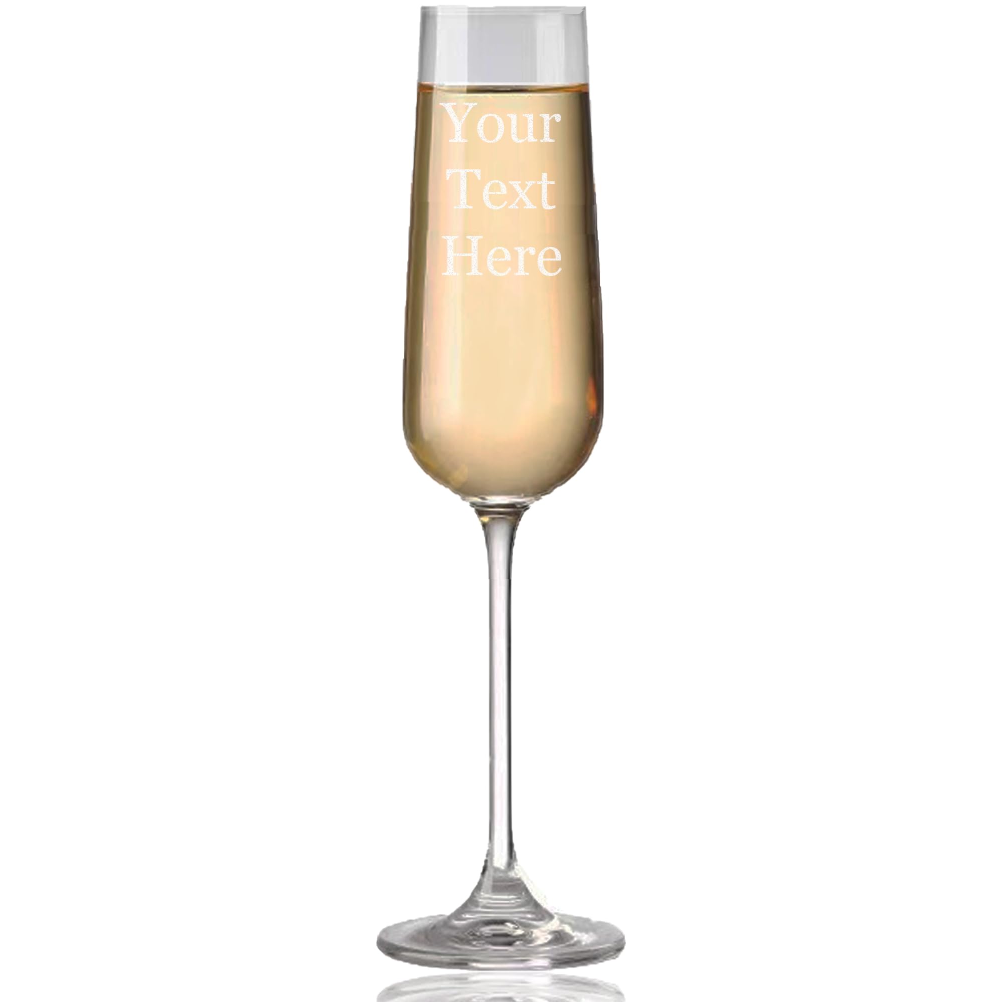Amazon.com | Personalized Champagne Glass with Your Custom Text ...