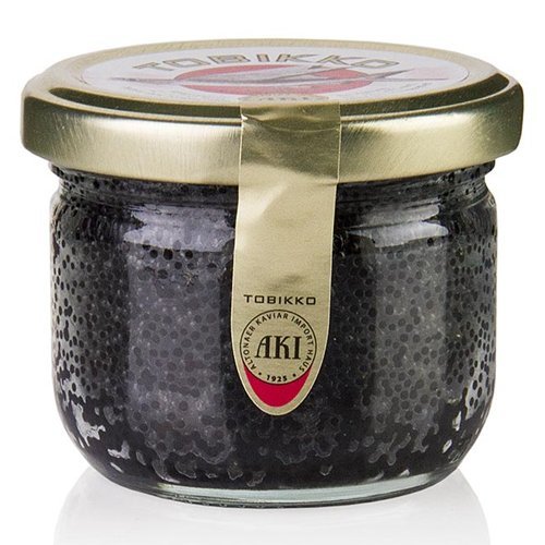 AKI Original Tobiko - Fliegender Fisch-Rogen, Schwarz, 90g. : Amazon.de ...