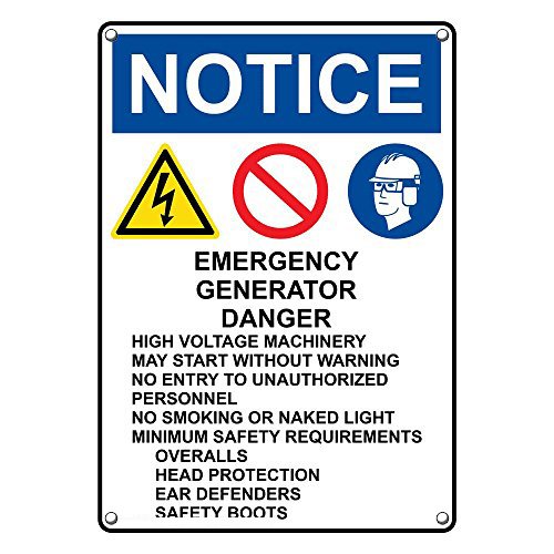 Amazon.com: Weatherproof Plastic Vertical OSHA Notice Emergency ...