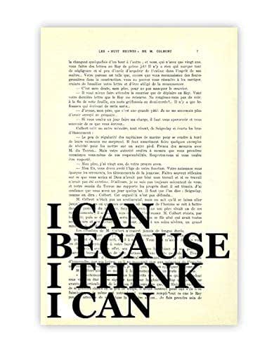 Amazon.com: Motivational posters wall art print I can because I think I ...