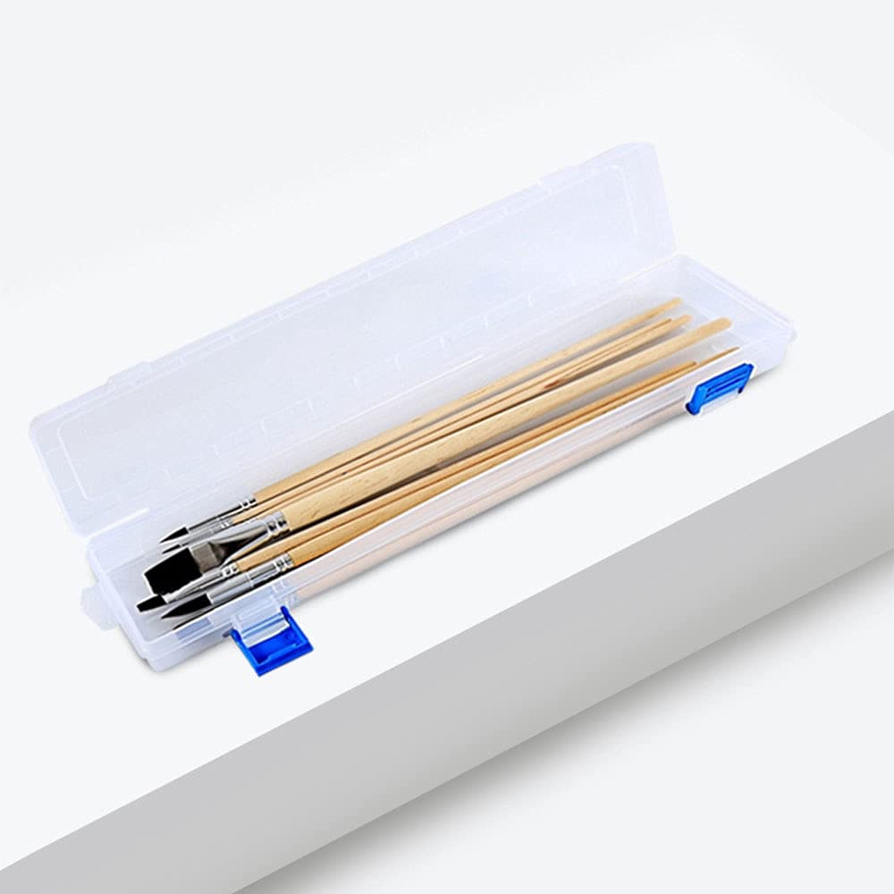 Snapklik.com : JCBIZ Transparent Brushes Storage Box Paint Brush ...