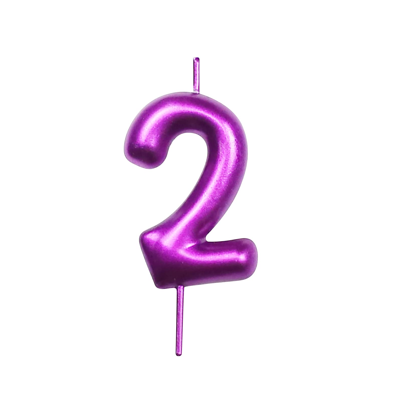 Amazon.com: DERVENTA Number Candle Purple 2.36 inch Party Celebration ...