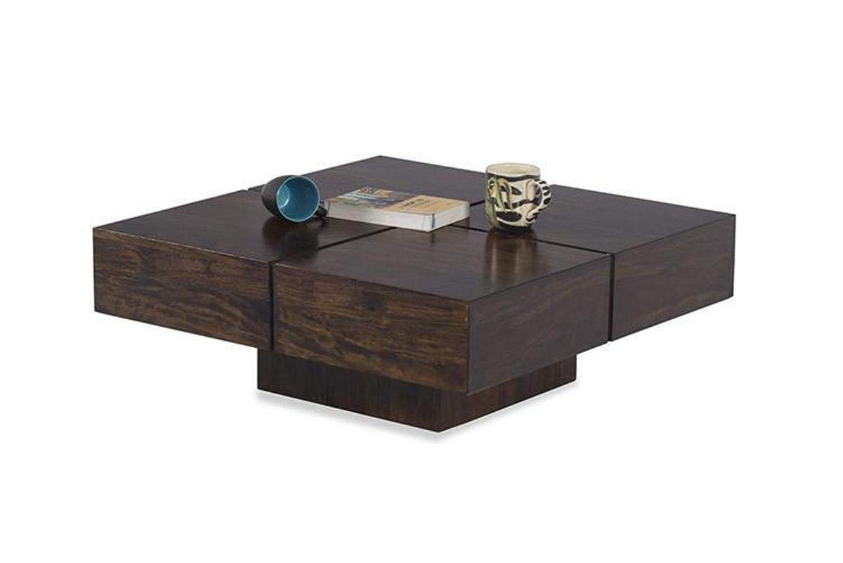 Buy Black Pearl Furniture Wooden Square Coffee Centre Table for Living ...