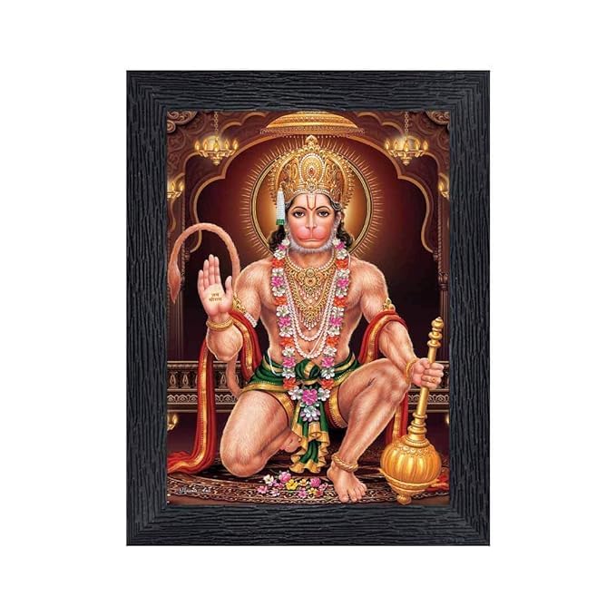 SK Hanuman Religious Wall Art Photo Frame for Home Mandir Office Living ...