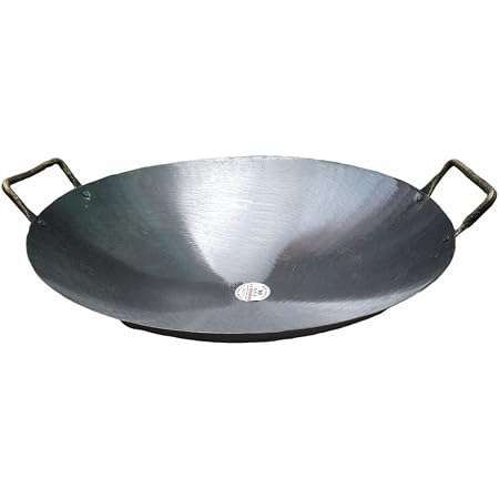 A S Pure Iron White Chinese Kadai for Noodles | Iron Chinese Wok with ...