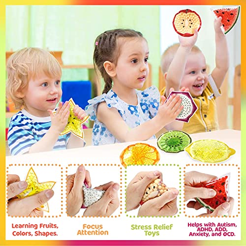 Richtim Fruit Sensory Water Beads: 7 Pack Sensory Bean Bag Water Beads ...