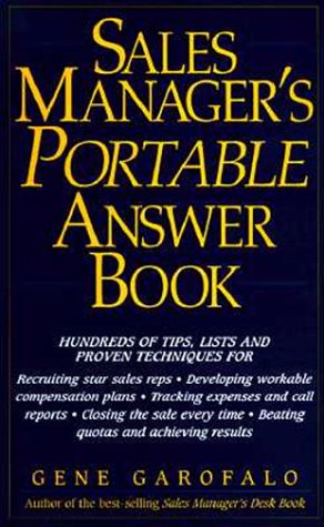 Sales Manager's Portable Answer Book: Garofalo, Gene: 9780134934969 ...