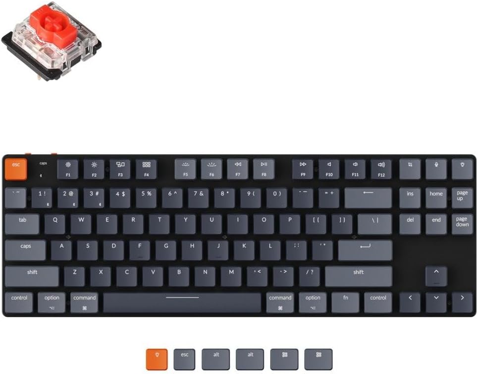 Keychron K1 SE Wireless Mechanical Keyboard, Optical Red: Keyboards ...