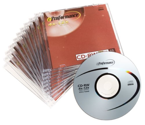 eProformance CD-RW 4-12x (10-Pack with Slim Jewel Cases) : Amazon.in ...