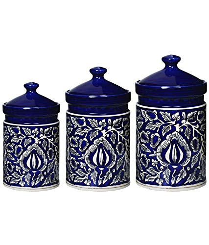 Buy Caffeine Handmade Mughal Ceramic/Stoneware Martban Barni Pickle Jar ...
