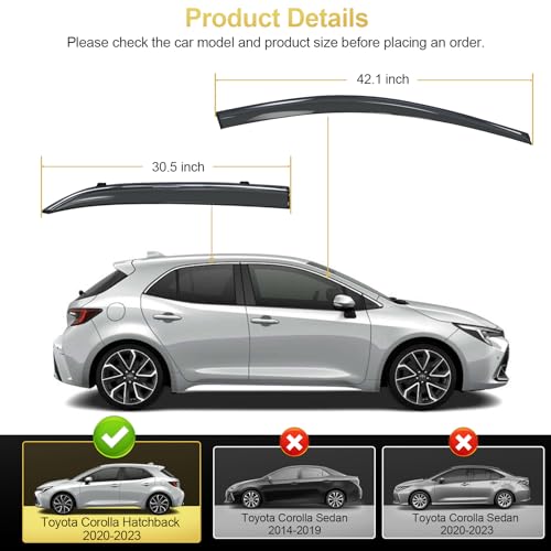 Snapklik.com : Rain Guards For Toyota Corolla Hatchback 2020-2023 Side ...